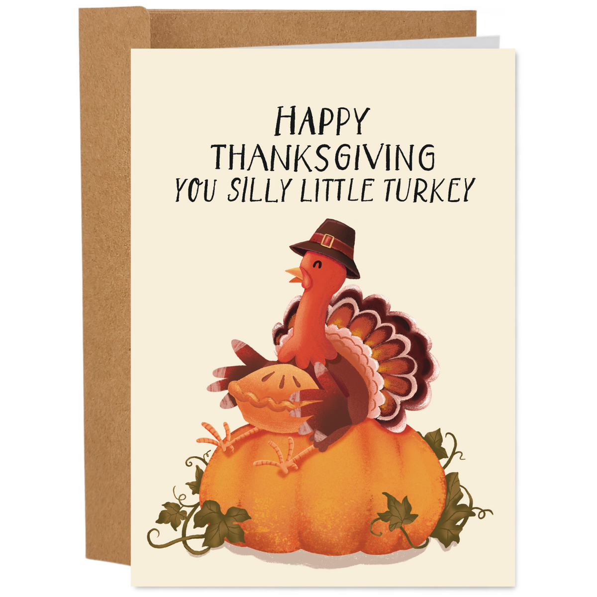 Funny Thanksgiving Card / Silly Little Turkey - Sleazy Greetings