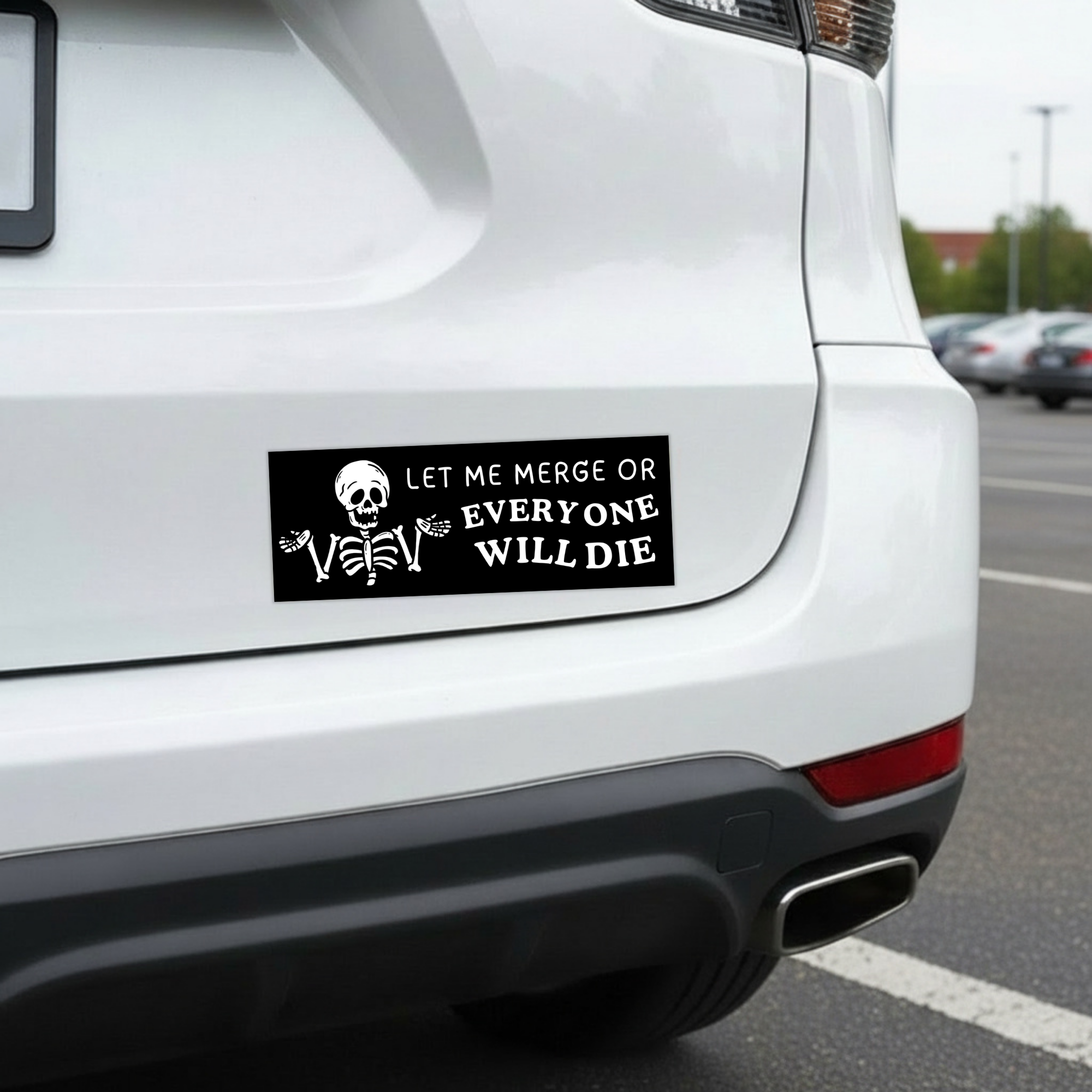 Everyone Will Die Skeleton | Car Magnet – Sleazy Greetings