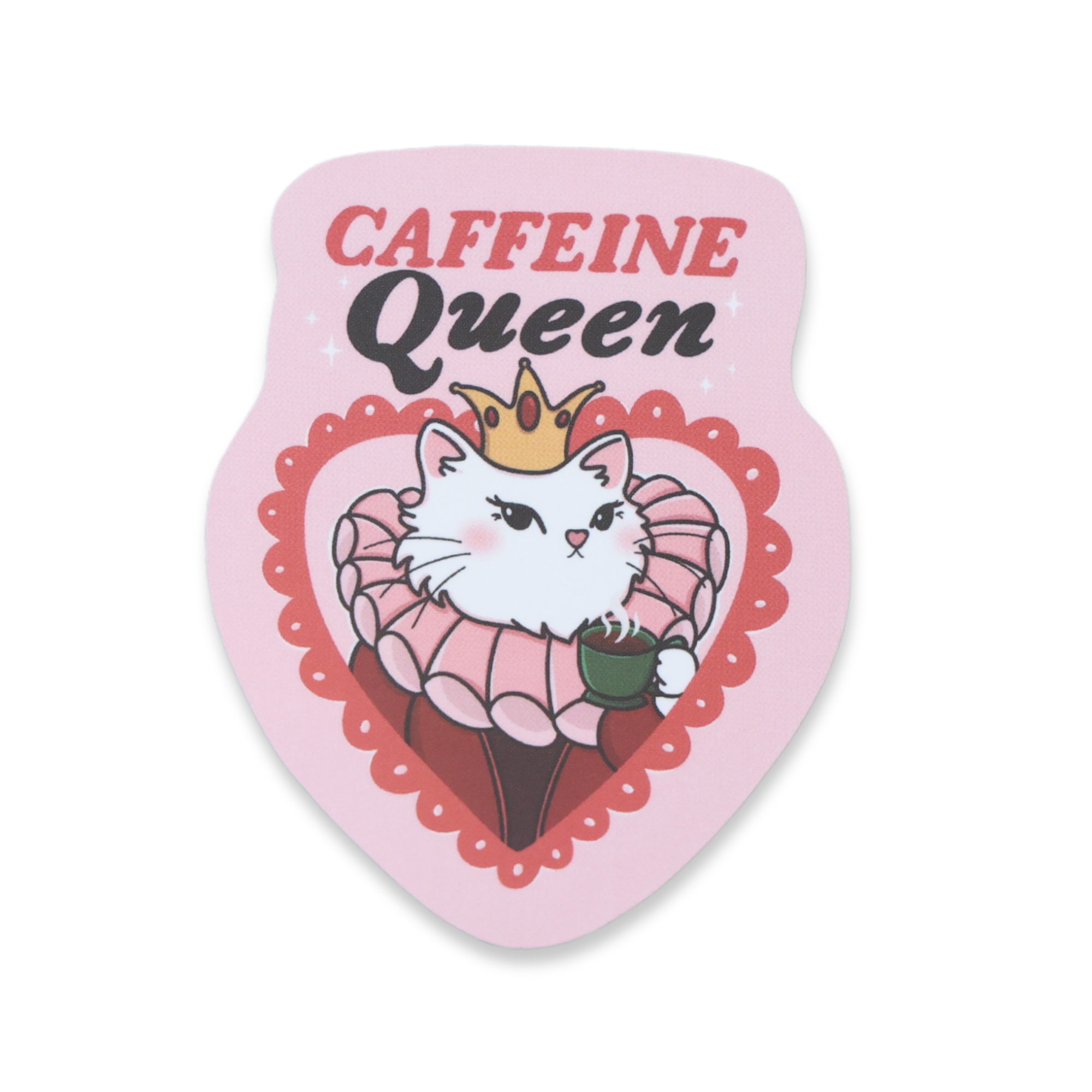 Caffeine Queen Sticker – Sleazy Greetings