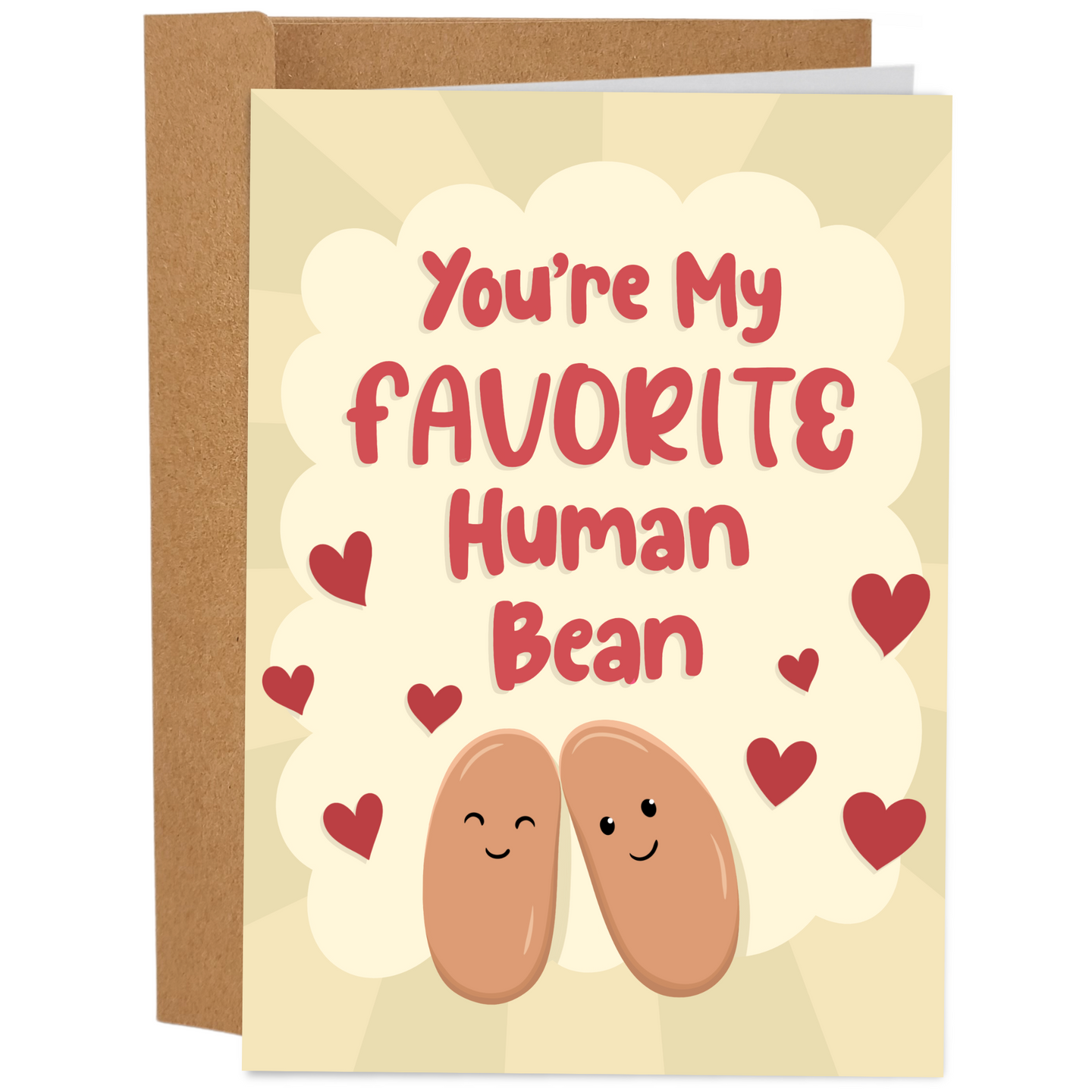 Funny Anniversary Card / You're My Favorite Human Bean - Sleazy Greetings