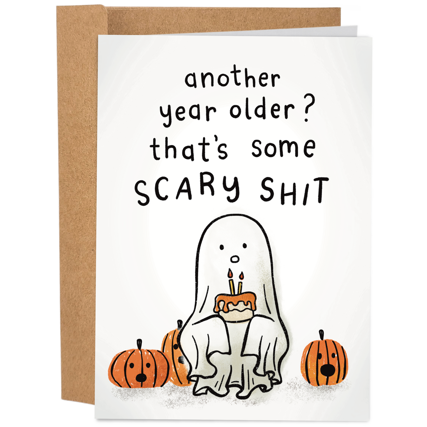 Funny Halloween Card / Some Scary Shit - Sleazy Greetings