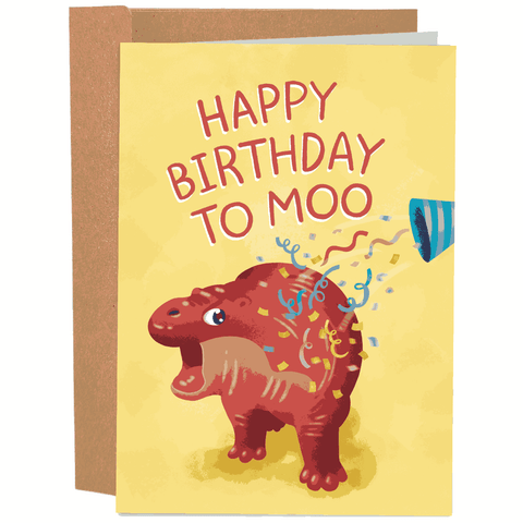 Funny Birthday Card / Happy Birthday To Moo Deng - Sleazy Greetings