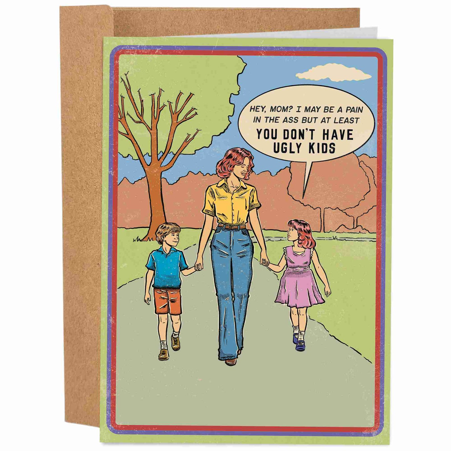 Funny Mother's Day Card / Vintage You Don't Have Ugly Kids - Sleazy ...