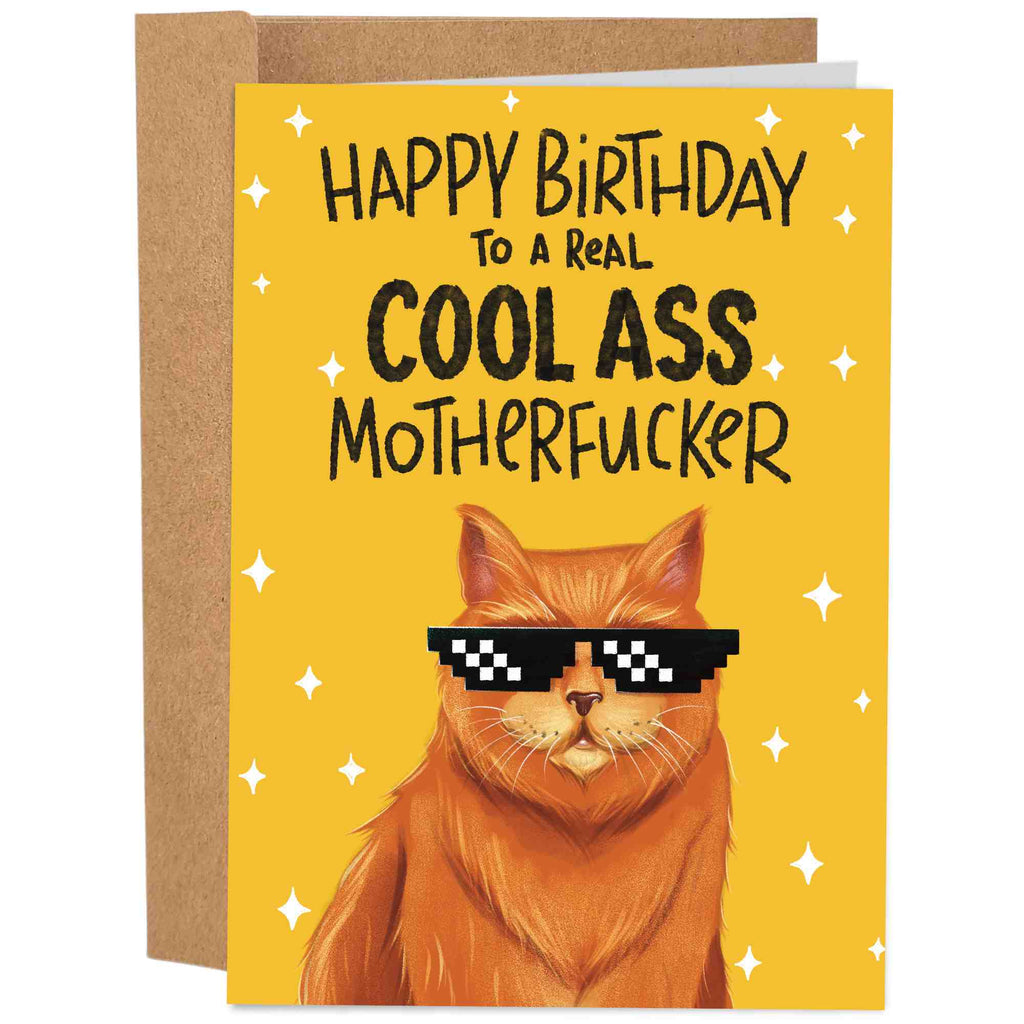 Funny Birthday Card / Happy Birthday To A Real Cool Ass - Sleazy Greetings