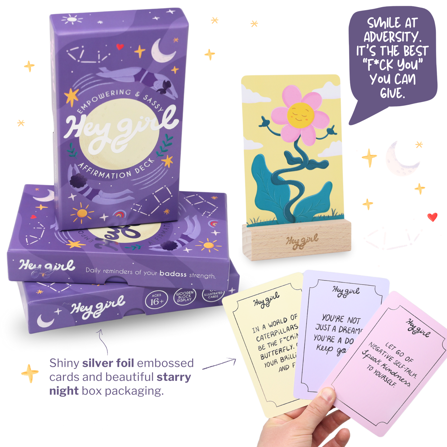 Sassy Affirmation Cards / Hey Girl Affirmation Cards - Sleazy Greetings