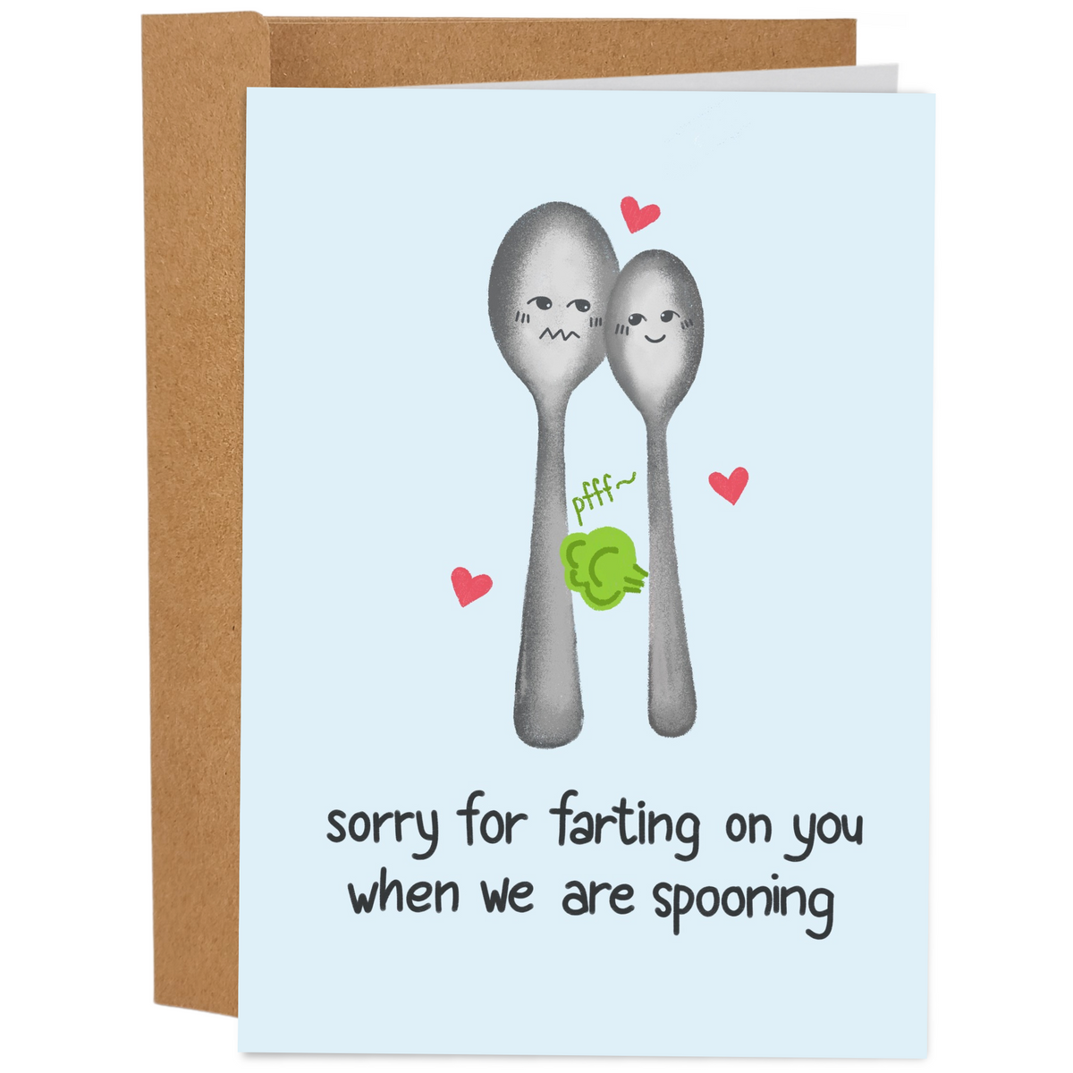 Funny Spooning Fart Valentine's Day Card - Sleazy Greetings